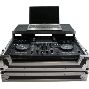 Harmony Audio HCXDJRRLT Flight Angle Glide Laptop Stand DJ 1U Rack Case Compatible with Pioneer XDJ-RR