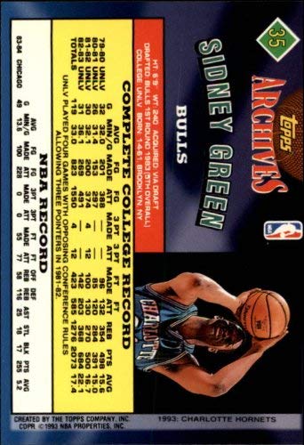 1992-93 Topps Archives #35 Sidney Green NBA Basketball Trading Card