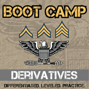 derivative boot camp -- differentiated practice assignments