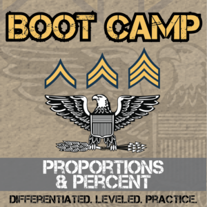 proportion & percent boot camp -- differentiated practice assignments