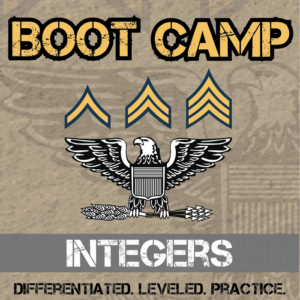 integer boot camp -- differentiated integer operation practice assignments