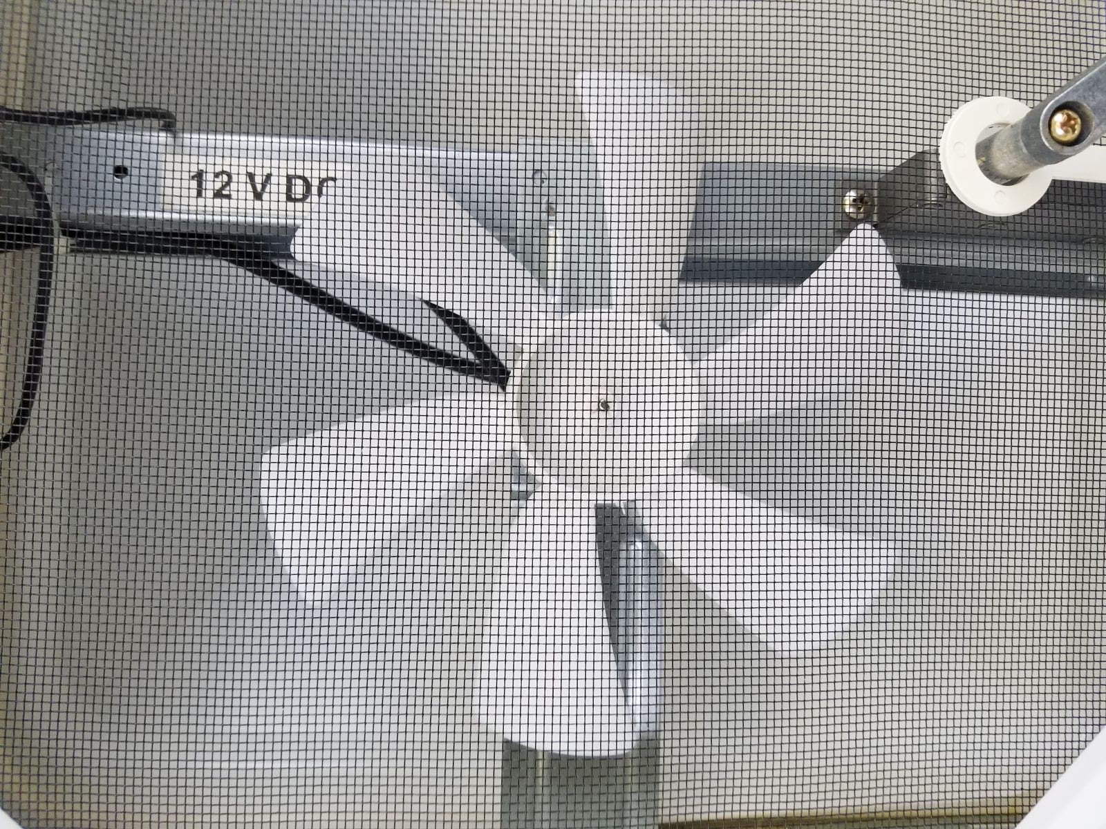 Class A Customs 14" RV Roof Vent 12 Volt Powered Fan w/White Wedge Lid - 4" Garnish Ring - Putty & Screws | 71112A-4-PS