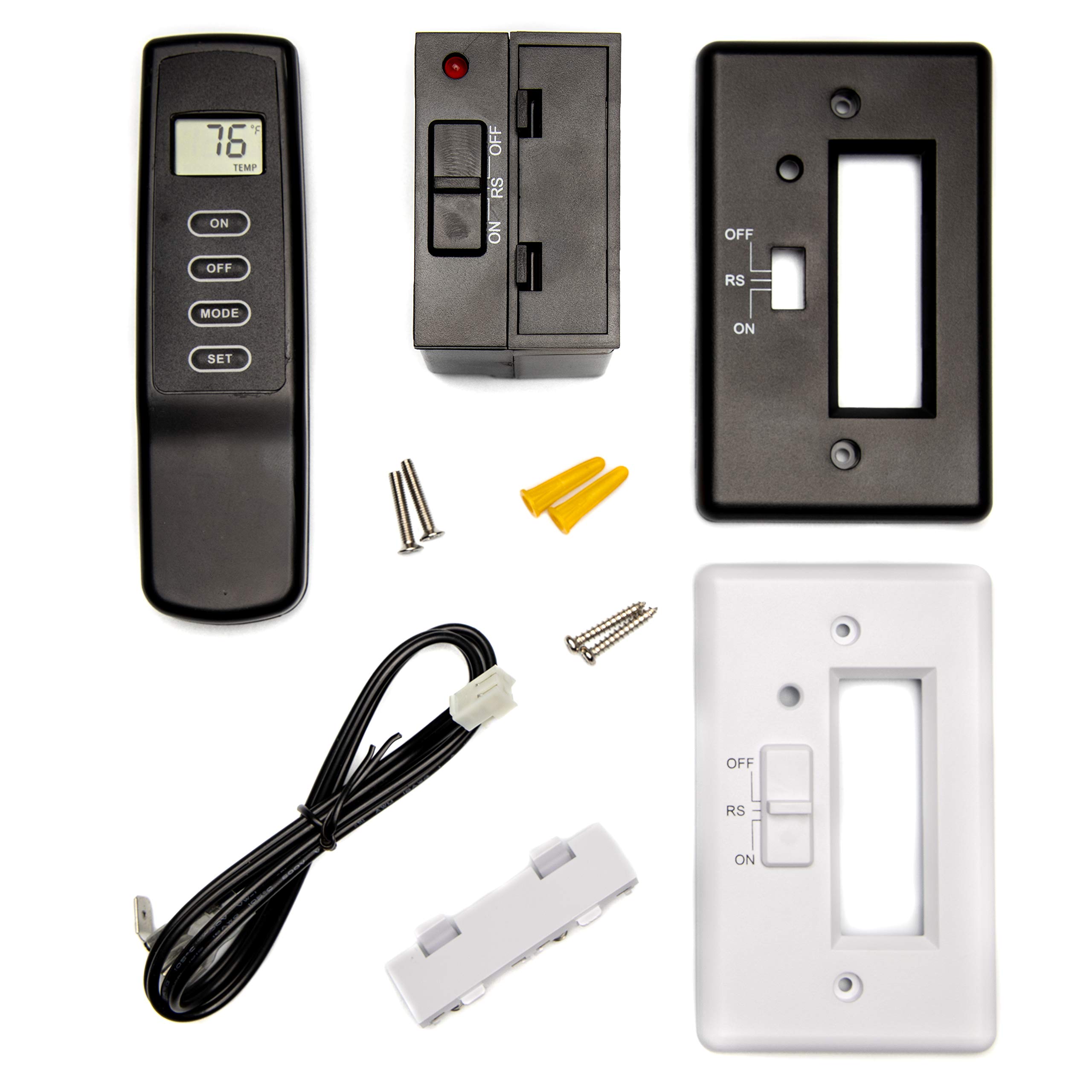 Amazing Deals and Donations Gas Fireplace Remote Control On/Off with Thermostat Remote and Receiver Kit for Millivolt Gas Valves Only