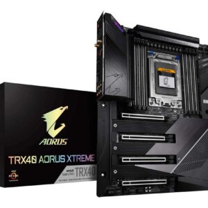 GIGABYTE TRX40 AORUS Xtreme (sTRX/AMD/TRX40/Fins-Array Heatsink/16+3 Phases Infineon Digital VRM/Gen 4 AIC with 4 X M.2 NVMe/Intel WiFi 6/Intel Dual 10GbE LAN/XL-ATX/Motherboard)