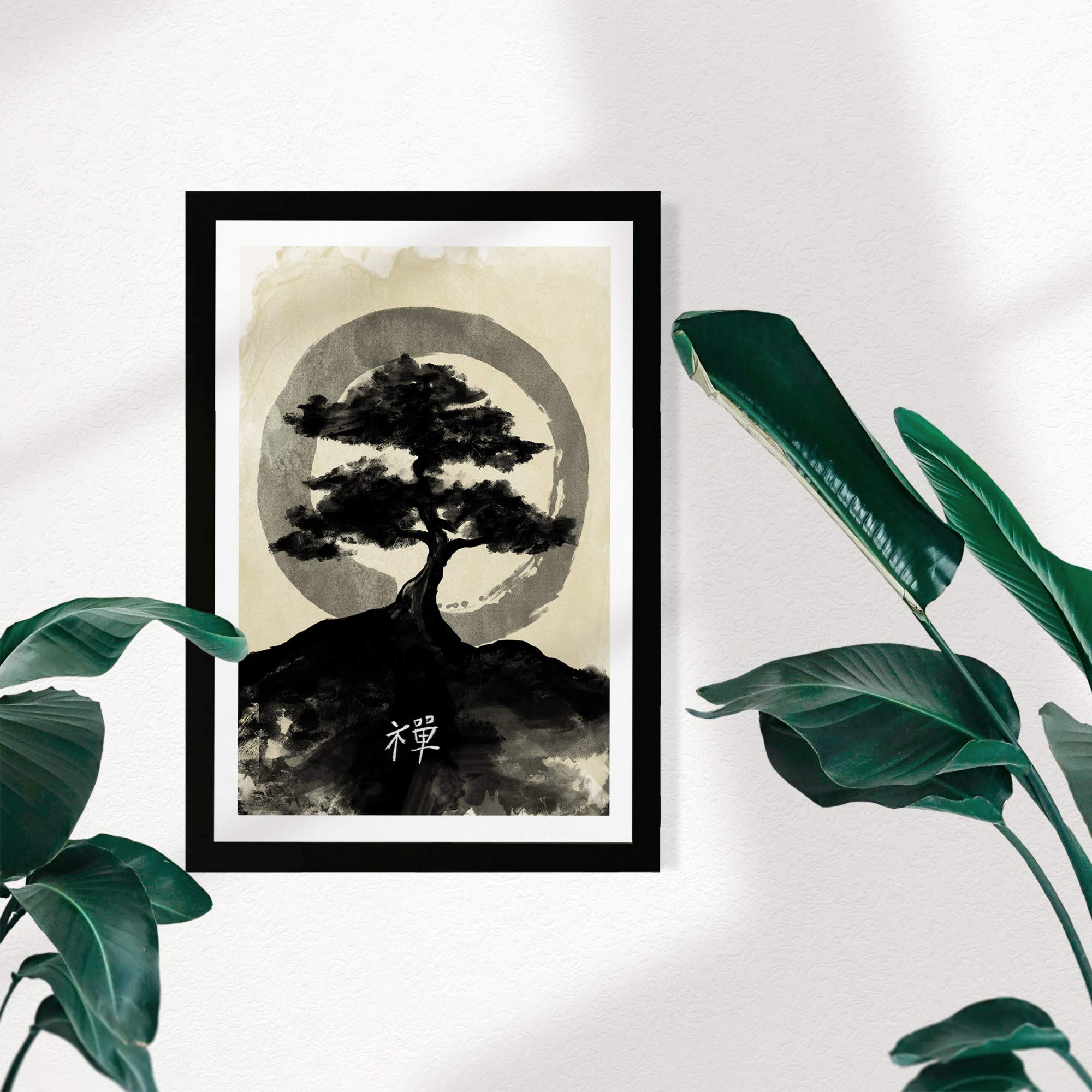 World and Countries Framed Wall Art Prints 'Ink Zen' Asian Cultures