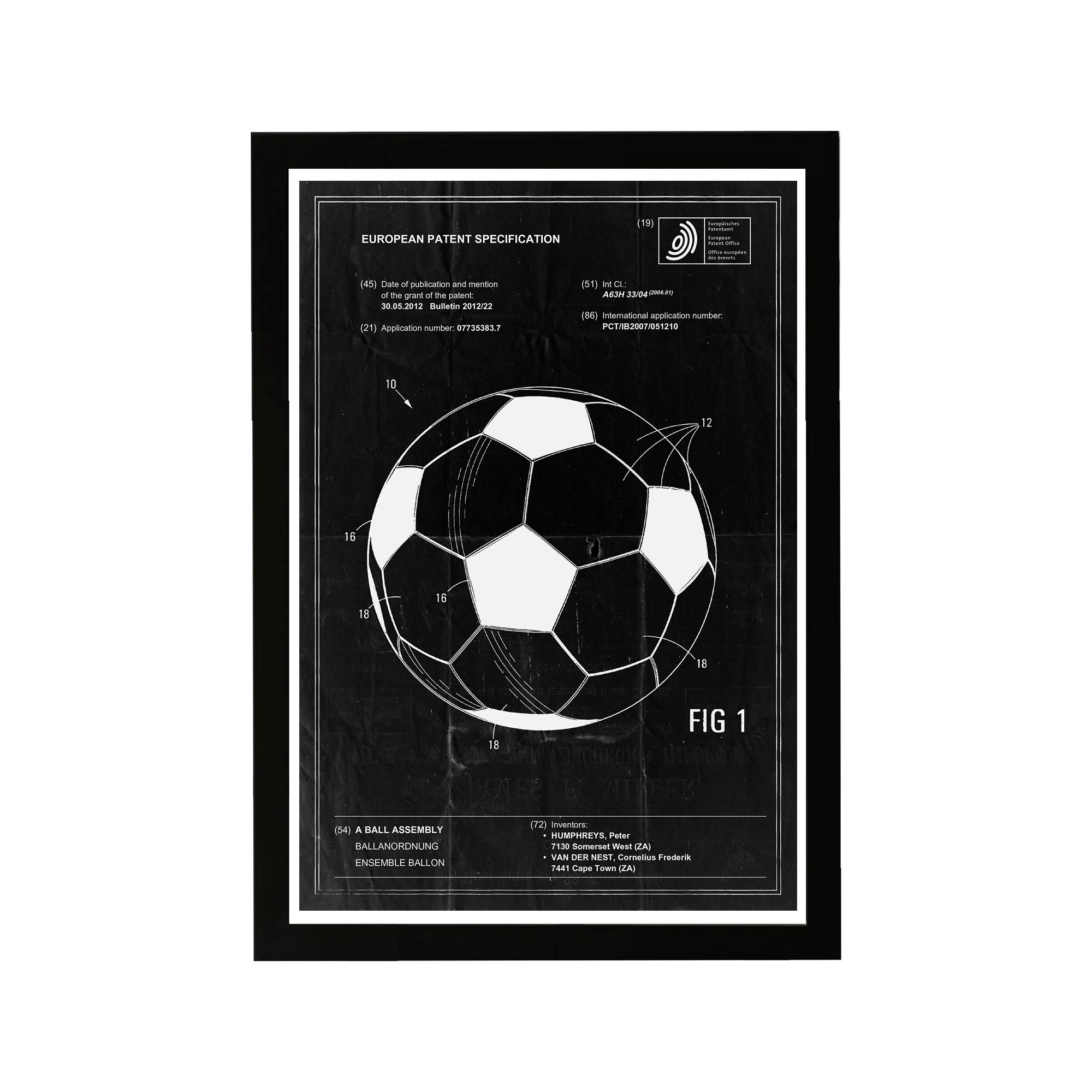 Sports and Teams Framed Wall Art Prints 'soccer ball 2012' Soccer