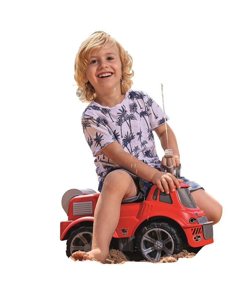 VARUN Big Spielwarenfabrik 800055815 Big Power-Worker Maxi Fire Truck Toy Car with Water Sprayer Tyres Soft Material Red for Children from 2 Years