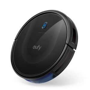 eufy boostiq robovac 11s max, robot vacuum cleaner, super thin, powerful suction, quiet, self-charging robotic vacuum cleaner, cleans hard floors to medium-pile carpets, black(renewed)