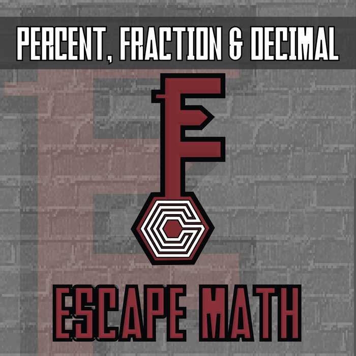 Escape Math - Percent, Fraction & Decimal (Marie Curie Theme) -- Escape Room