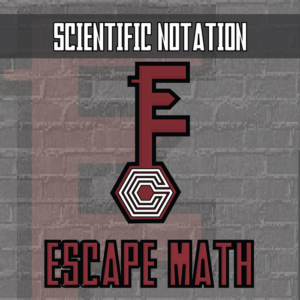 escape math - scientific notation (space theme) - escape the room style activity