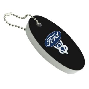 graphics & more ford vintage v8 logo floating keychain oval foam fishing boat buoy key float