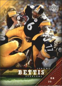 2005 upper deck #145 jerome bettis nfl football trading card