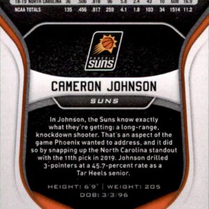 2019-20 Panini Certified #160 Cameron Johnson Phoenix Suns Rookie Basketball Card