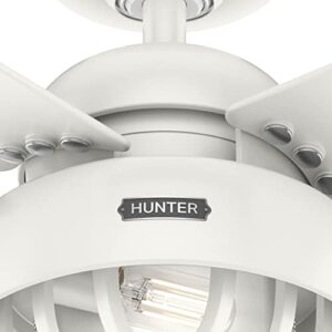 Hunter Fan Company, 50336, 52 inch Spring Mill Matte Black Indoor / Outdoor Ceiling Fan with LED Light Kit and Pull Chain