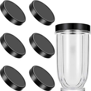 6 pieces black plastic keep fresh lid parts replacement compatible with magic bullet 250w