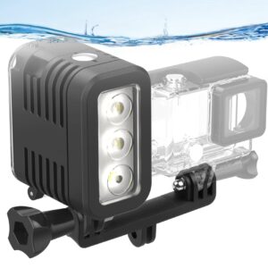 hongdak waterproof dive light for gopro underwater 147ft(45m) photography accessories for gopro hero 12 11mini 11 10 9 8 7 6 5 4 3 dji osmo action