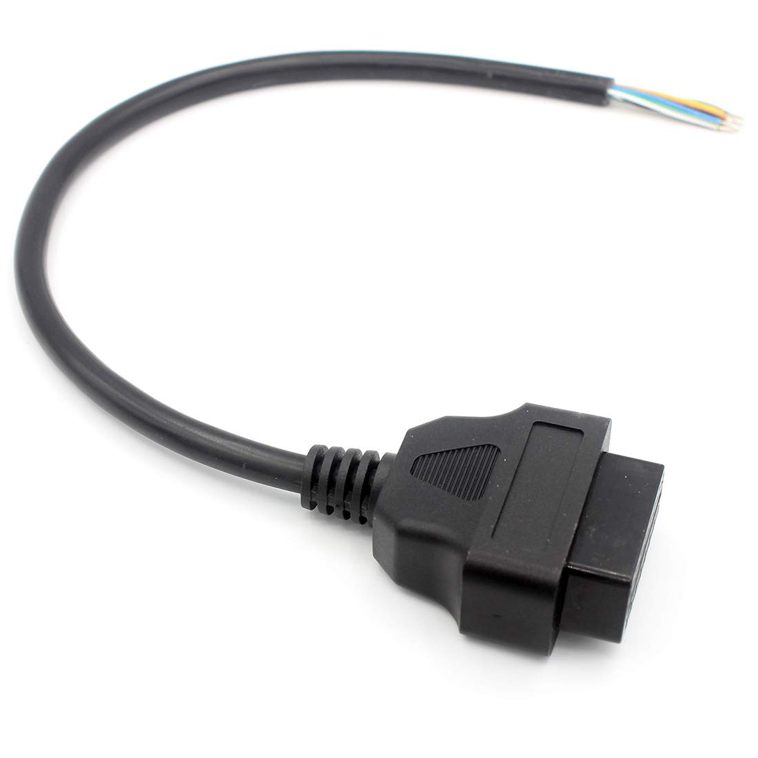 Lalomo OBD-II OBD2 16 Pin Female to to End Open Plug Wire Round Extension Connector Diagnostic Cable(1feet/0.3m)