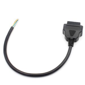 Lalomo OBD-II OBD2 16 Pin Female to to End Open Plug Wire Round Extension Connector Diagnostic Cable(1feet/0.3m)