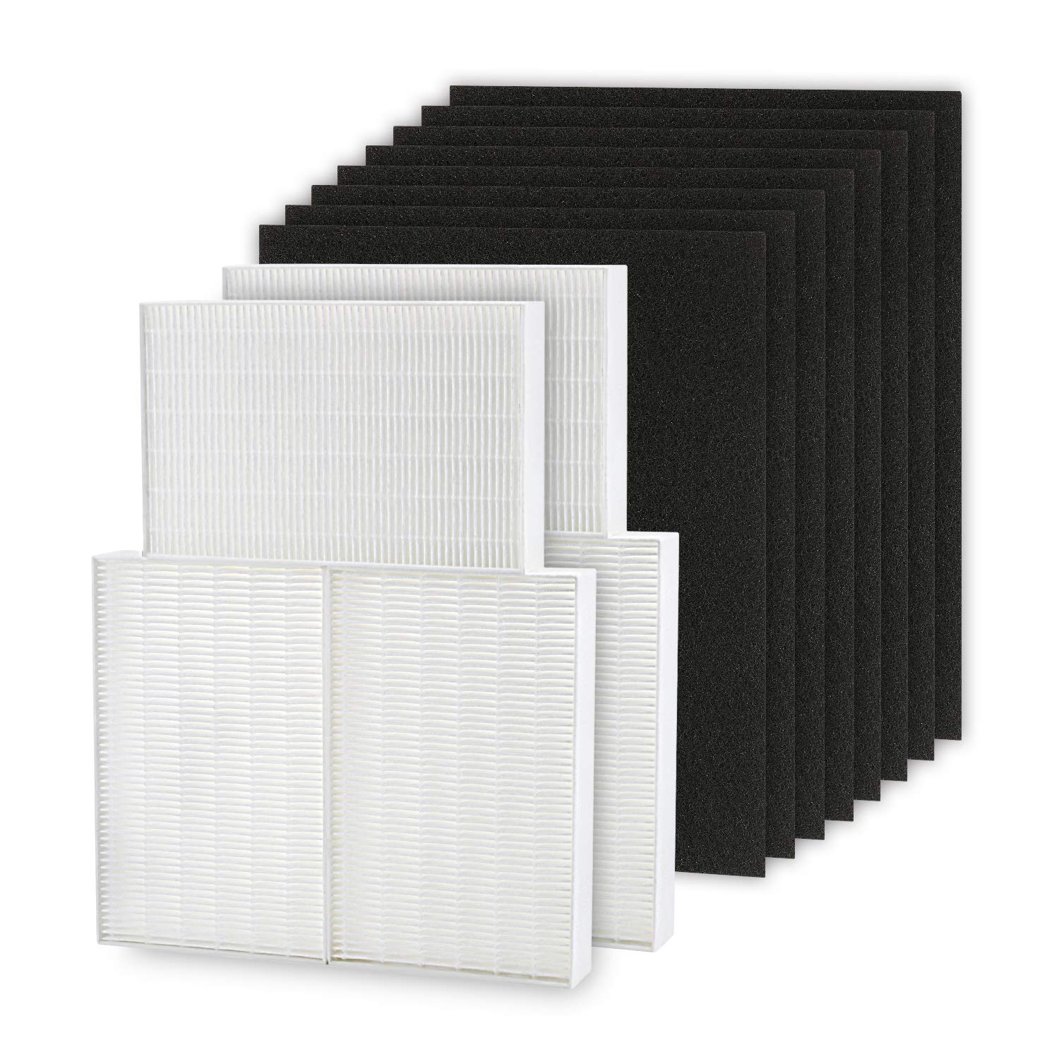 Cabiclean HEPA Filter R Compatible for HPA300 Honeywell Air Purifier Filters - Honeywell R Filter 6 Pack with 8 Pack Precut Activated Charcoal Pre Filters for Honeywell HPA300 & HRF-R3, HRF-R2, HRF-R1