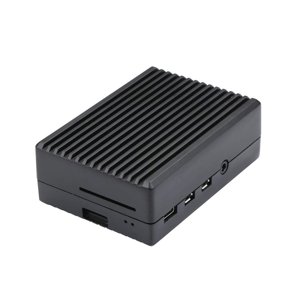 Raspberry Pi 4 Aluminum Case RPI 4B Shell Metal Box Black Enclosure for RPI 4 Model B Only (Black)