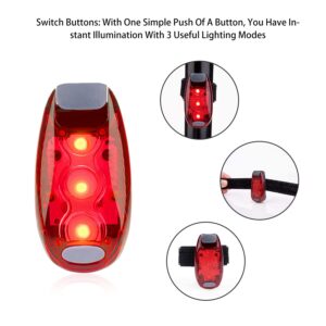 9 Pack Led Safety Light, Safety Light, High Visibility Strobe Running Lights Used for Bicycle, Walking Etc. Clip-On Running Lights Clip to Clothes Strap to Wrist, Bike Or Anywhere(Red/Blue/Green)