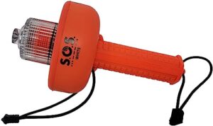 sirius signal c-1003 sos led flare electronic visual distress signal kit with daytime distress flag and whistle - cg approved