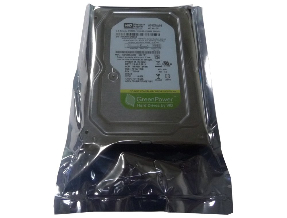 Western Digital WD5000AVDS 500GB 5400RPM 32MB Cache SATA 3.0Gb/s 3.5inch Internal Hard Drive (for Desktop PC, Surveillance Storage) (Renewed)