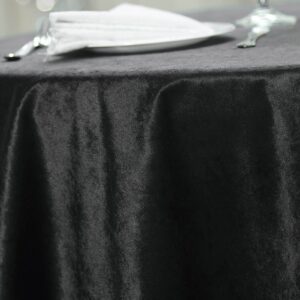 Tableclothsfactory 72"x 72" Black Premium Velvet Square Table Overlay Square Tablecloth Cover for Wedding Party Event Banquet