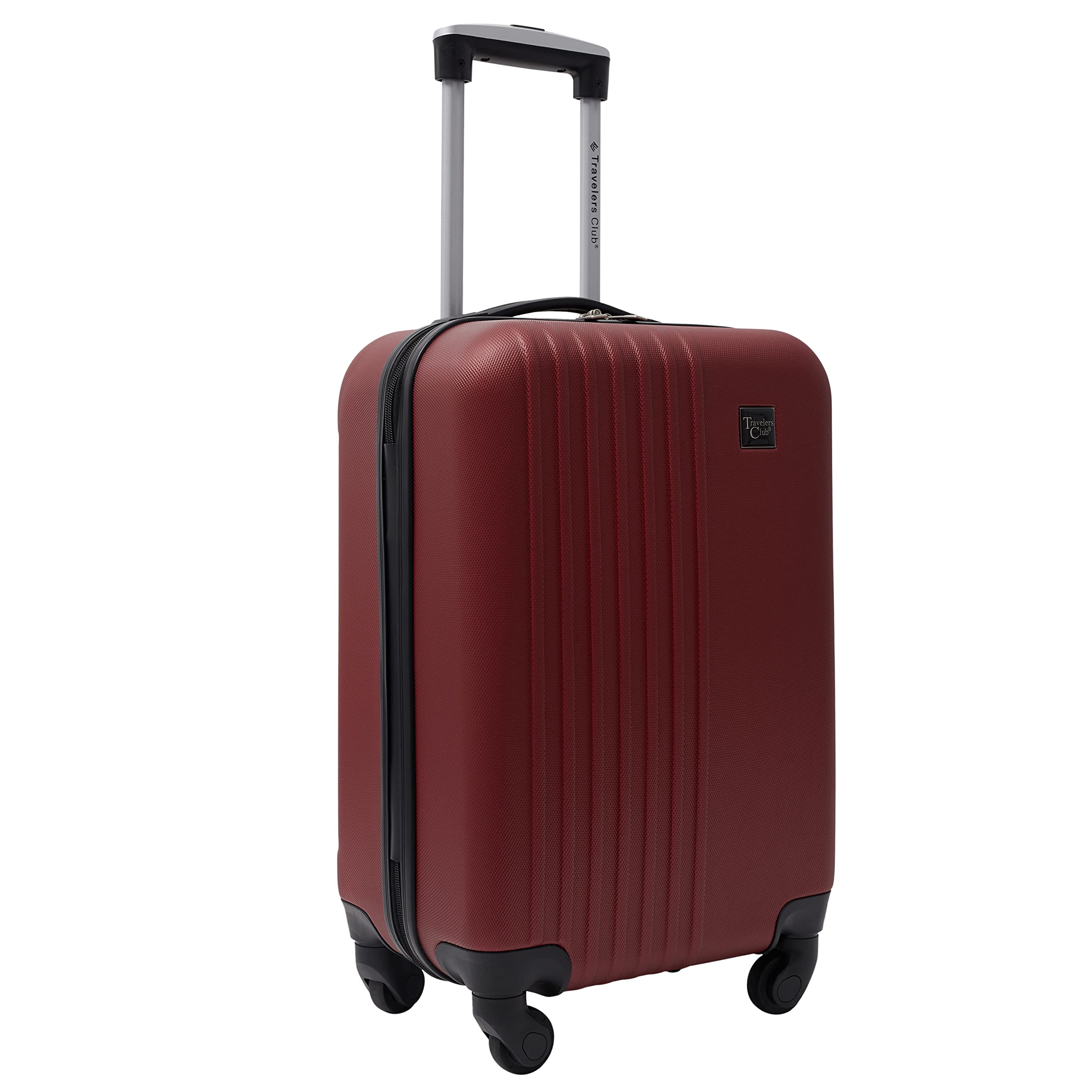 Travelers Club Cosmo Hardside Spinner Luggage, Rhubarb Red, Carry-On 20-Inch