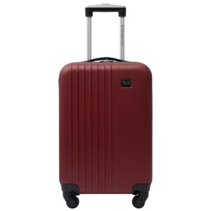 Travelers Club Cosmo Hardside Spinner Luggage, Rhubarb Red, Carry-On 20-Inch