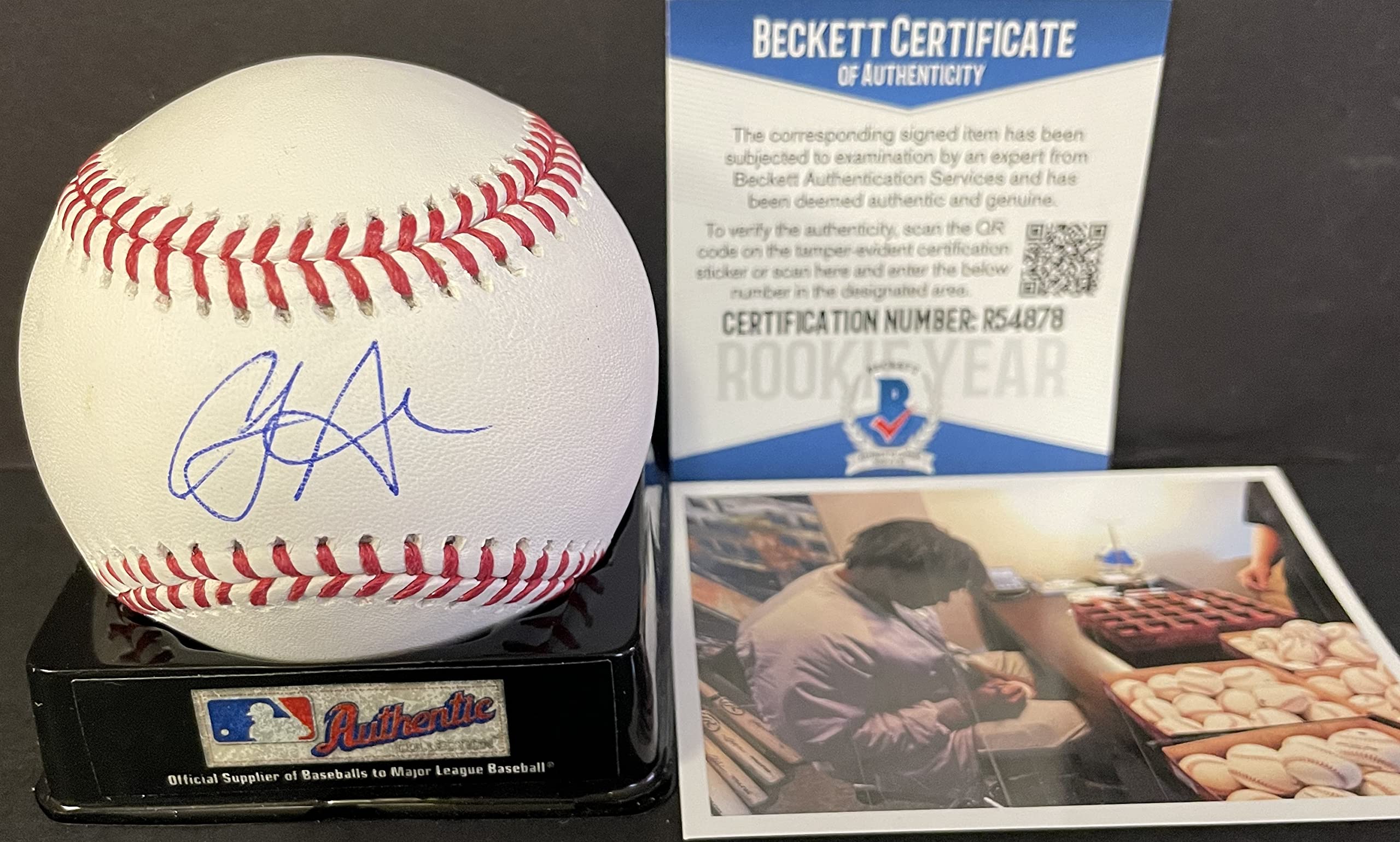 CJ Abrams Washington Nationals Autographed Signed Official Major League Baseball BECKETT Rookie COA