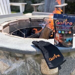 GOFIRE: Ultimate All Purpose Fire Starter- Non-Toxic, Earth-Friendly, Portable, Weather-Proof Fire Starter for Camping, Hiking, Backpacking, Fireplaces, Wood Stoves and More! 100 Fire Starters