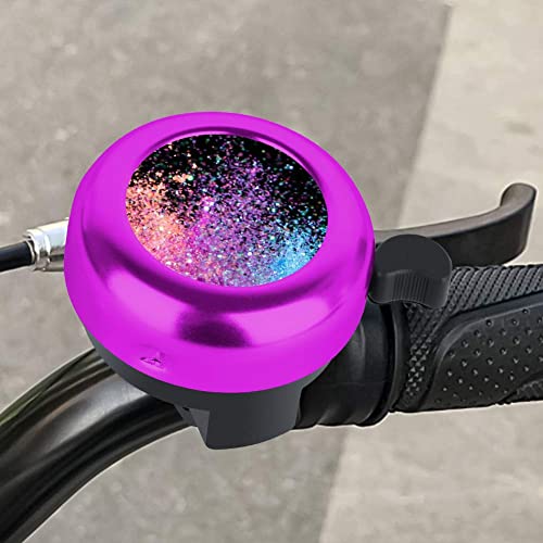 MZELQ Bicycle Bell Cute Clear Sound Adjustable Size Aluminum Bike Accessories Bell Ring for Girls Women Kids Adults (Glittery)