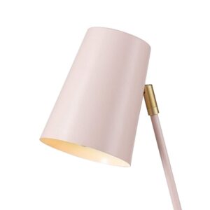 Globe Electric 67338 Novogratz x Globe Dobby 16" Desk Lamp, Matte Rose, Matte Gold Legs, Clear Cord, in-Line On/Off Switch, Pink