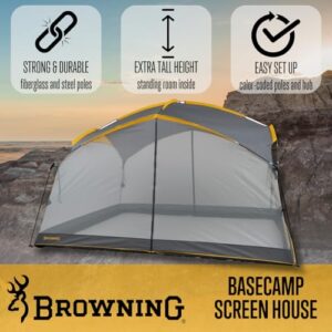 Browning Camping Basecamp Screen House, 12 x 10 feet, Mesh Wall Shelter