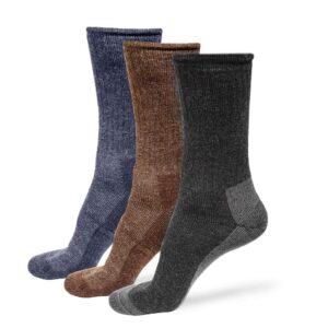 alpaca wool socks for men & women comfortable casual outdoors hiking boot & dress socks (small (4.5-6), 1x brown 1x denim 1x grey)