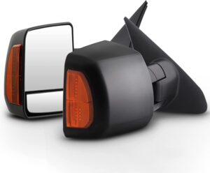 acanii - [telescoping power heat led signal towing mirrors driver+passenger side for 2008-2017 toyota tundra/sequoia