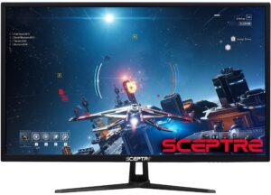 sceptre 32" qhd 1440p 2560x1440 led monitor hdmi displayport up to 85hz build-in speakers blue light shift, machine black 2020 (e325w-2560ad)