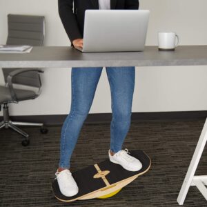 Blue Planet Balance Surfer | Bamboo Balance Board for Office, Standing Desks, Surfing, SUP, Yoga, Exercise! Includes 3 Balance Modules (EVA Foam)