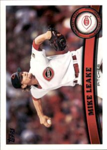 2011 topps #516a mike leake cincinnati reds mlb baseball card nm-mt