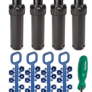 Rain Bird 5000 Series Rotor Sprinkler Heads bundle - by ItemEyes - with Nozzles and Adjustment Tool; 5004 PC model part circle 4" popup height (2 X Pack of 4)