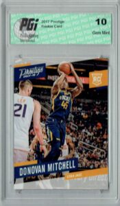 donovan mitchell 2018 panini prestige #163 gem mint rookie card pgi 10 - basketball slabbed rookie cards