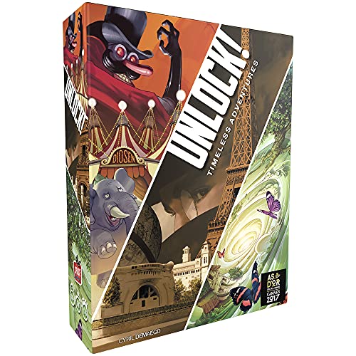 UNLOCK! Timeless Adventures Card Game | Escape Room Games for Adults and Kids | Mystery Games for Family Game Night | Ages 10 and up | 1-6 Players | Average Playtime 1 Hour | Made by Space Cowboys