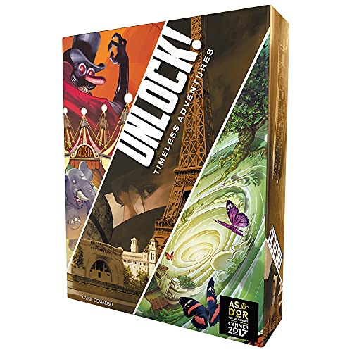 UNLOCK! Timeless Adventures Card Game | Escape Room Games for Adults and Kids | Mystery Games for Family Game Night | Ages 10 and up | 1-6 Players | Average Playtime 1 Hour | Made by Space Cowboys