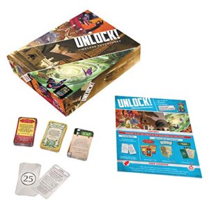 UNLOCK! Timeless Adventures Card Game | Escape Room Games for Adults and Kids | Mystery Games for Family Game Night | Ages 10 and up | 1-6 Players | Average Playtime 1 Hour | Made by Space Cowboys