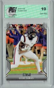 @ deebo samuel 2019 leaf draft #19 rookie card pgi 10 - unsigned college cards