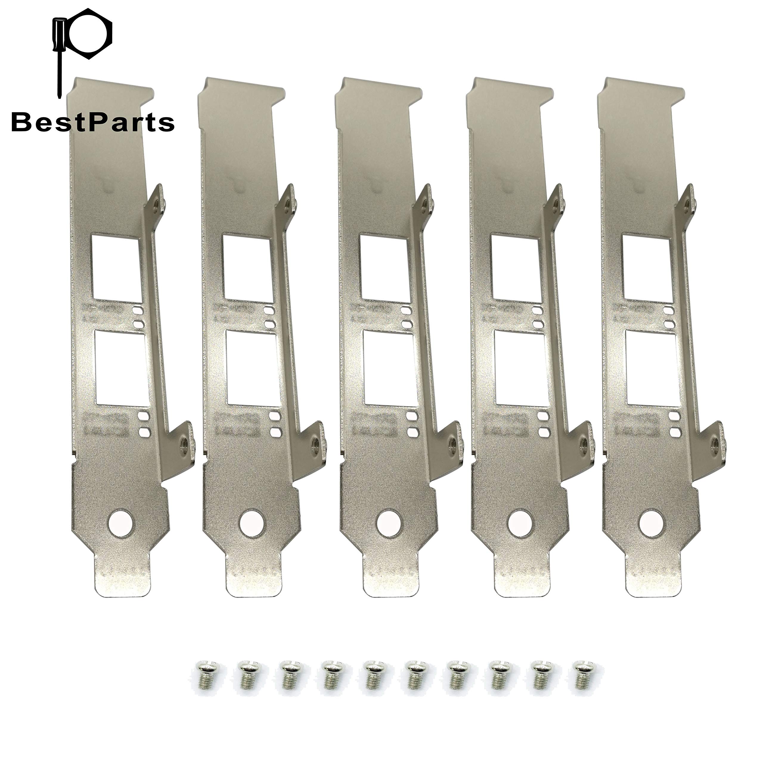 BestParts 5pcs New Full Height Bracket for Intel E10G42BTDA X520-DA2 E10G42BFSR X520-SR2 X520-LR2 X710-DA2 JL82599ES E33052-003