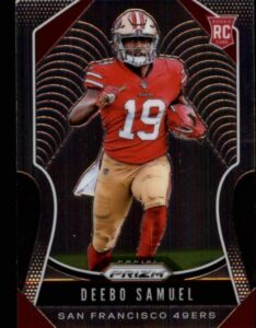 2019 panini prizm #346 deebo samuel rc rookie san francisco 49ers nfl football trading card