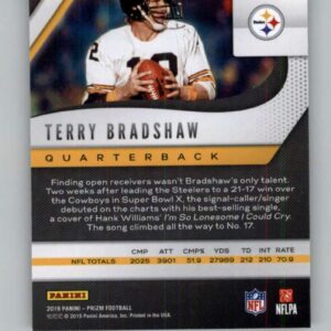 2019 Panini Prizm #286 Terry Bradshaw Pittsburgh Steelers NFL Football Trading Card