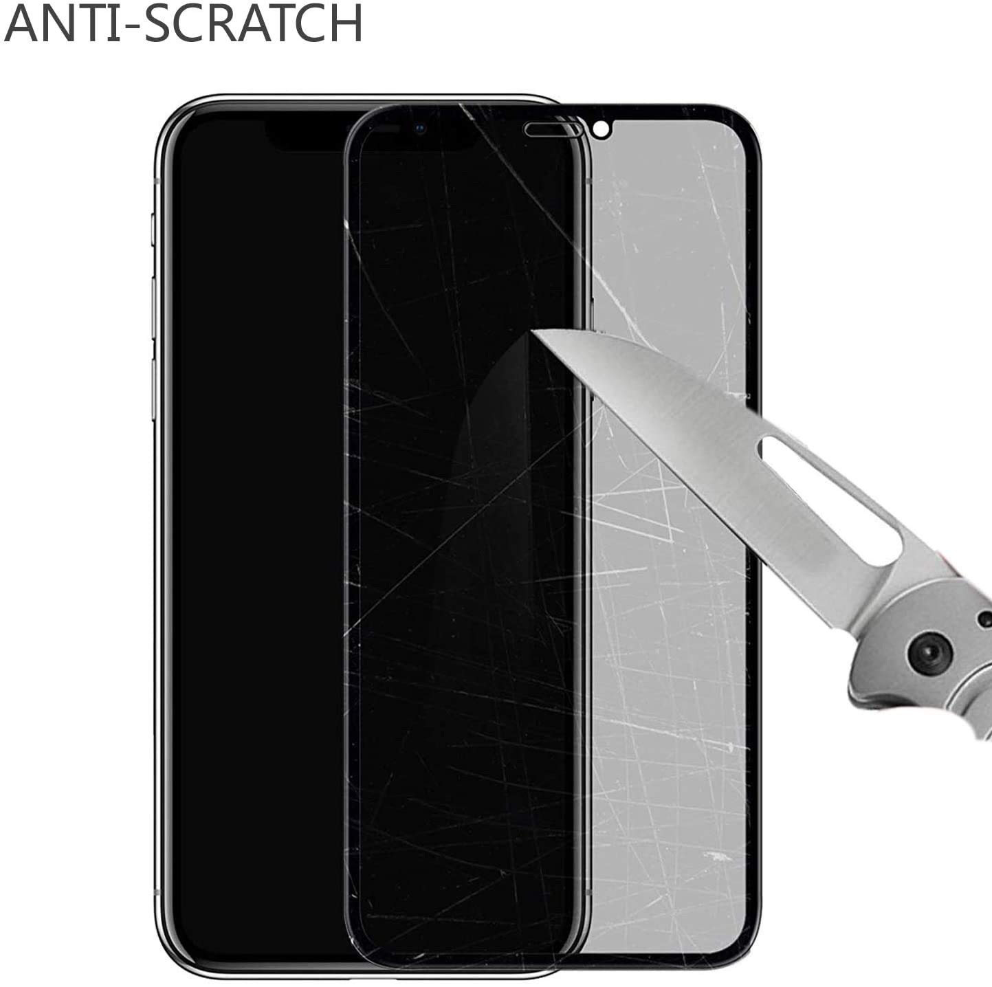 RoosterCo Privacy Screen Protector for iPhone 11/iPhone XR，Innovative Anti-Spy 2.5D Touch Full Cover 9H Tempered Glass [Bubble Free/Install easy] 6.1Inch, 2Pack